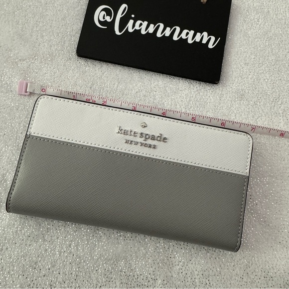 kate spade | Bags | Kate Spade Staci Colorblock Large Slim Bifold ...
